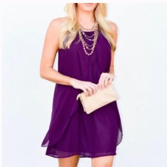 Charming Charlie | Dresses | Charming Charlies Beautiful Dress In Plum ...